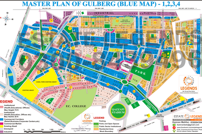 Gulberg Lahore Map